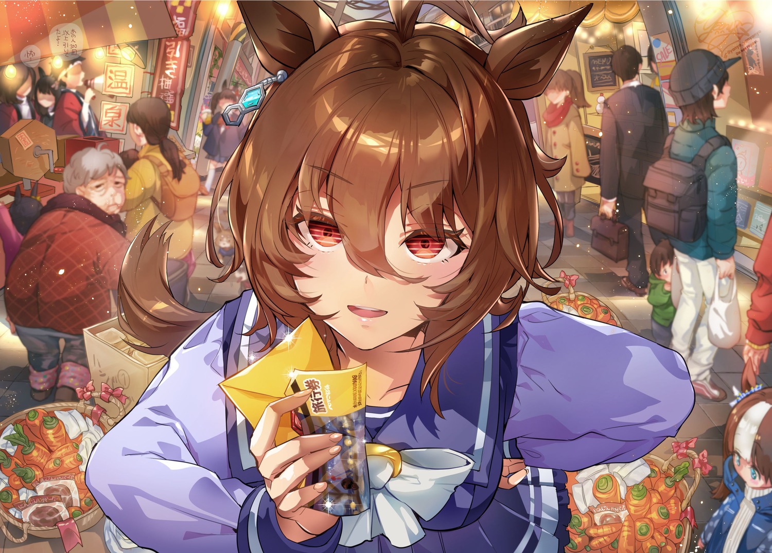 yanyo (ogino atsuki) uma musume pretty derby agnes tachyon (umamusume) animal ears seifuku ...